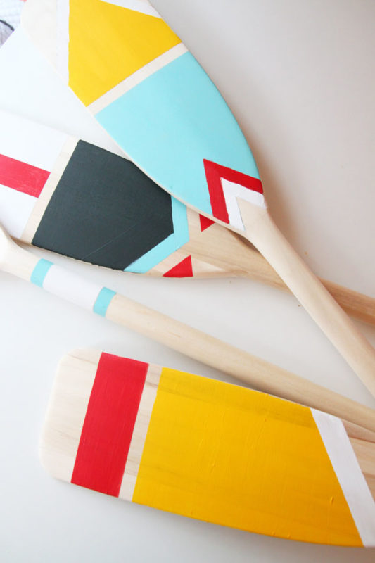 Easy DIY: Painted Oars | Pencil Shavings Studio